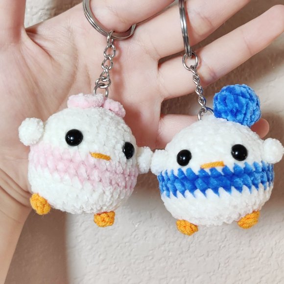 Handmade | Toys | Pair Of Handmade Amigurumi Crochet Duck Keychains ...